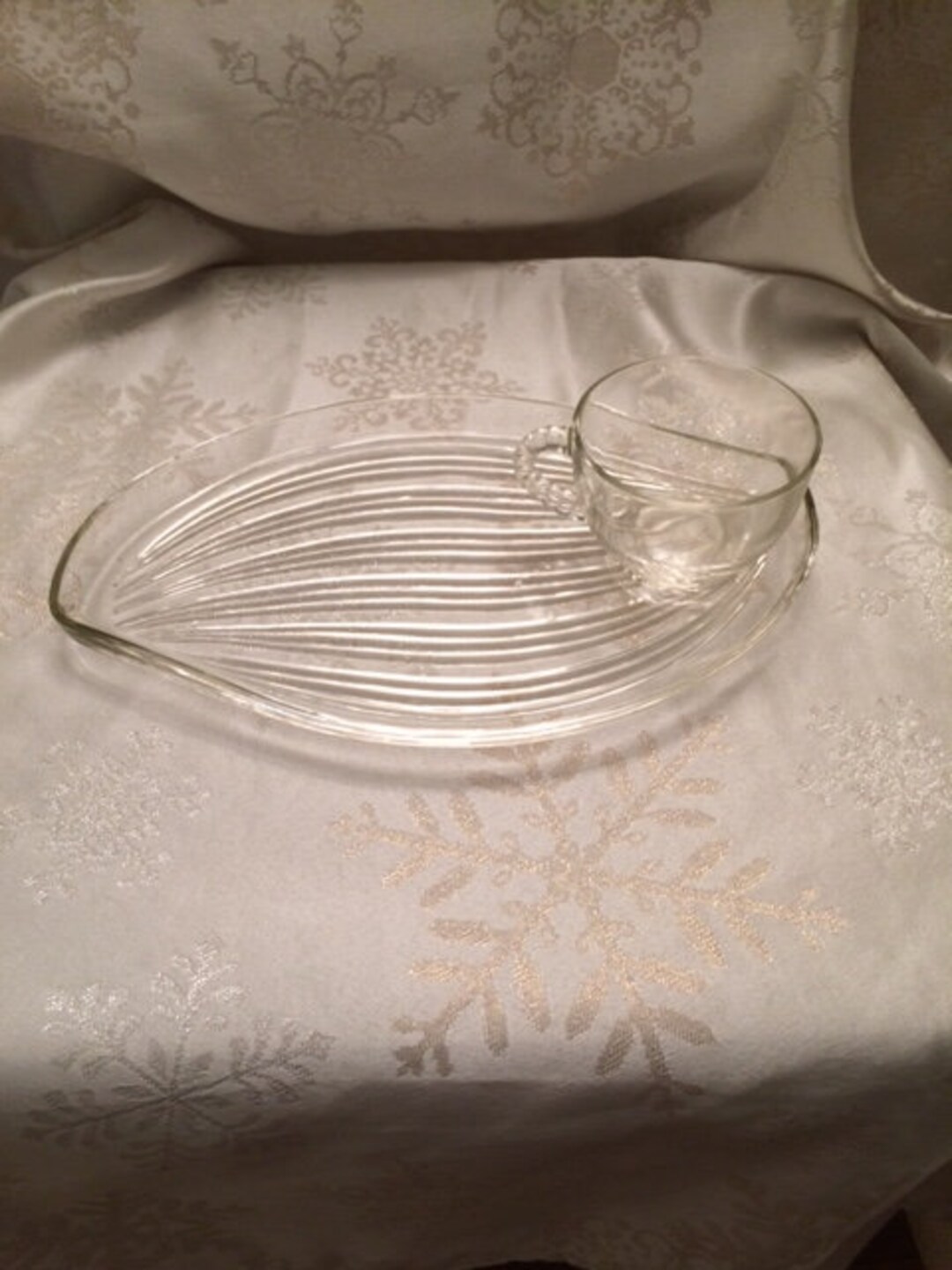 Federal Glass Homestead Snack Set - Etsy