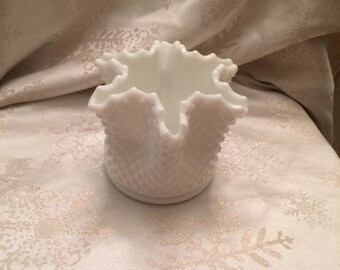 Westmoreland English Hobnail Milk Glass Diamond Point Covered | Etsy