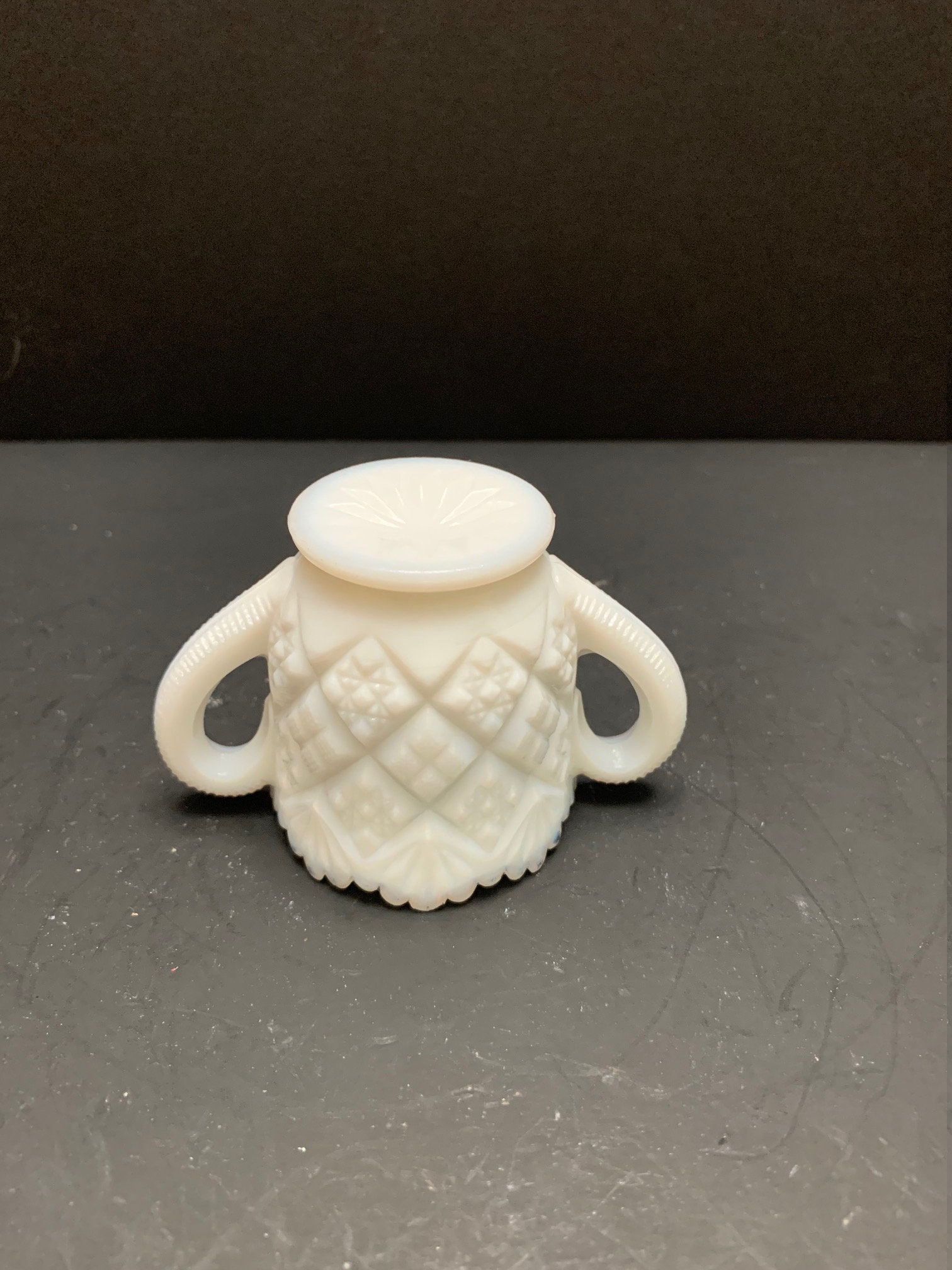 Vintage Milk Glass Toothpick Holder, Trinket Dish 2.25 X 4 - Etsy