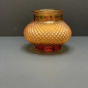 Amber Glass Diamond Point Rose Bud Vase 5.5 - Etsy