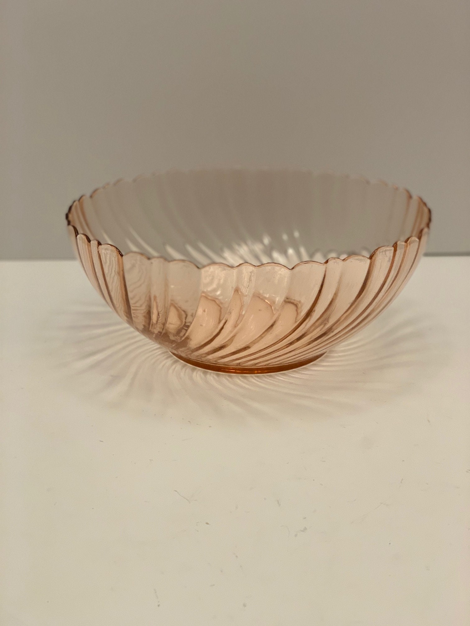 Set of Two Luminarc Arcoroc France Pink Swirl Mixing Bowls Vintage - Etsy