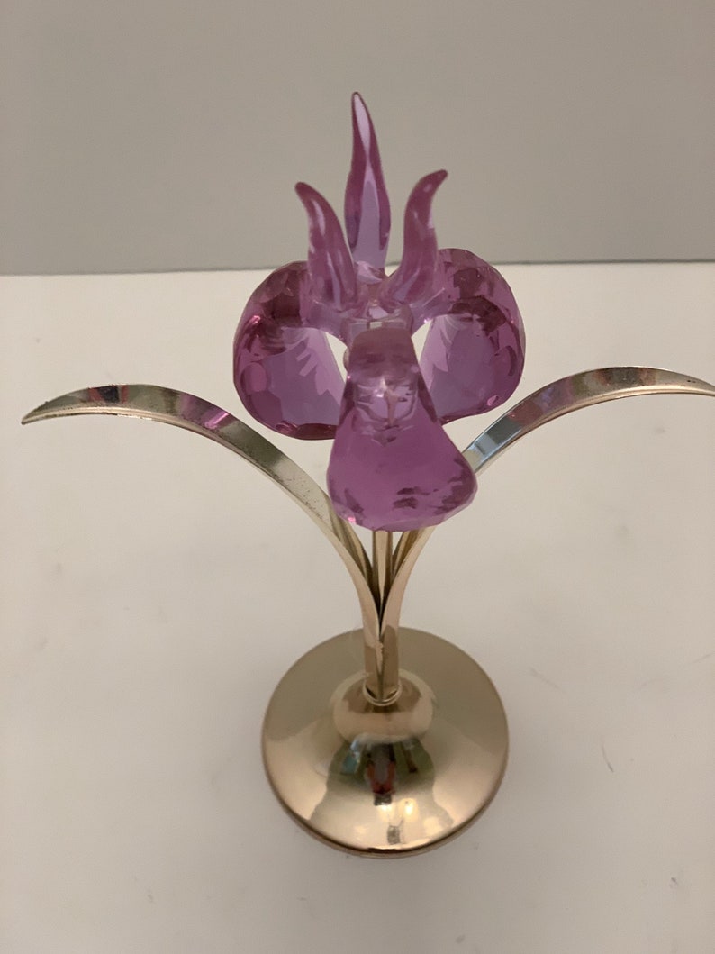Godinger Crystal Faceted Lily Flower 8.5 Tall - Etsy