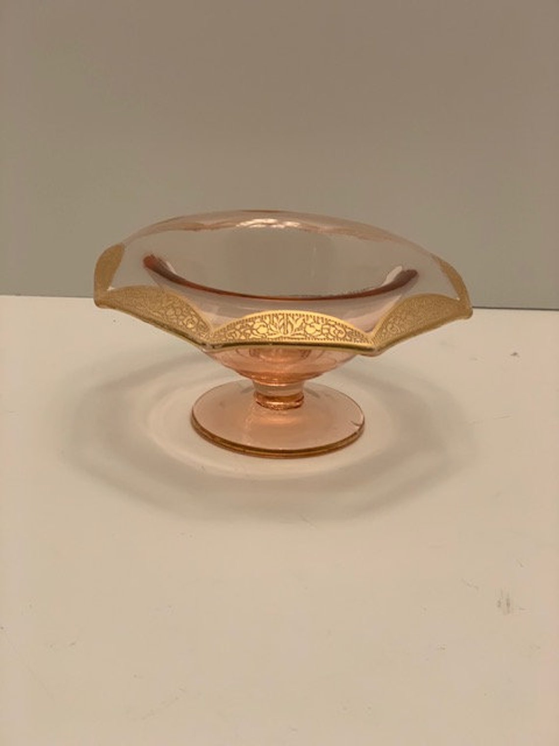 Tiffin Minton Pink Depression Glass Condiment Compote Set With - Etsy