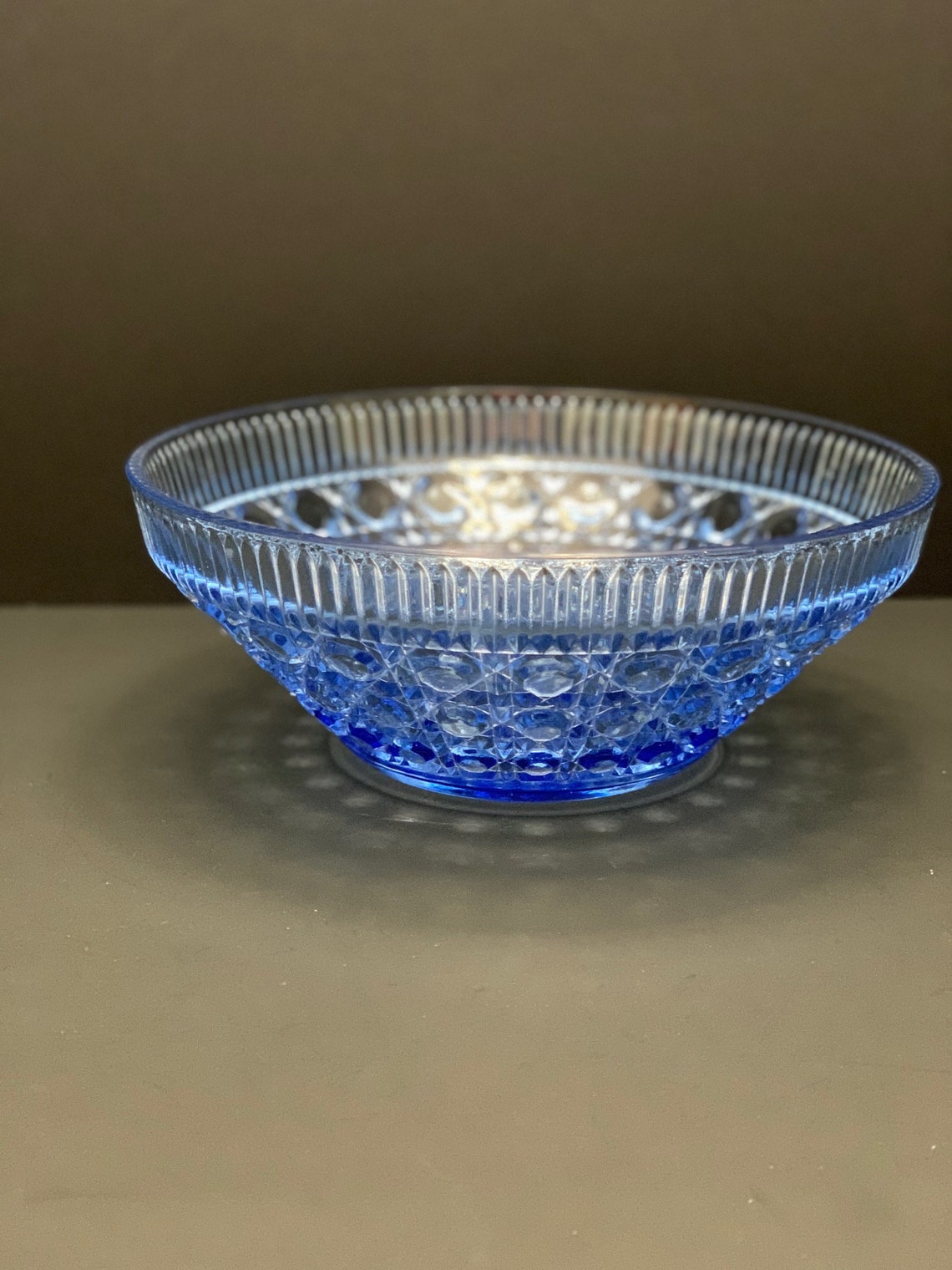 Indiana Glass Depression Glass Windsor Pattern Serving Bowl 10.5 Wide ...