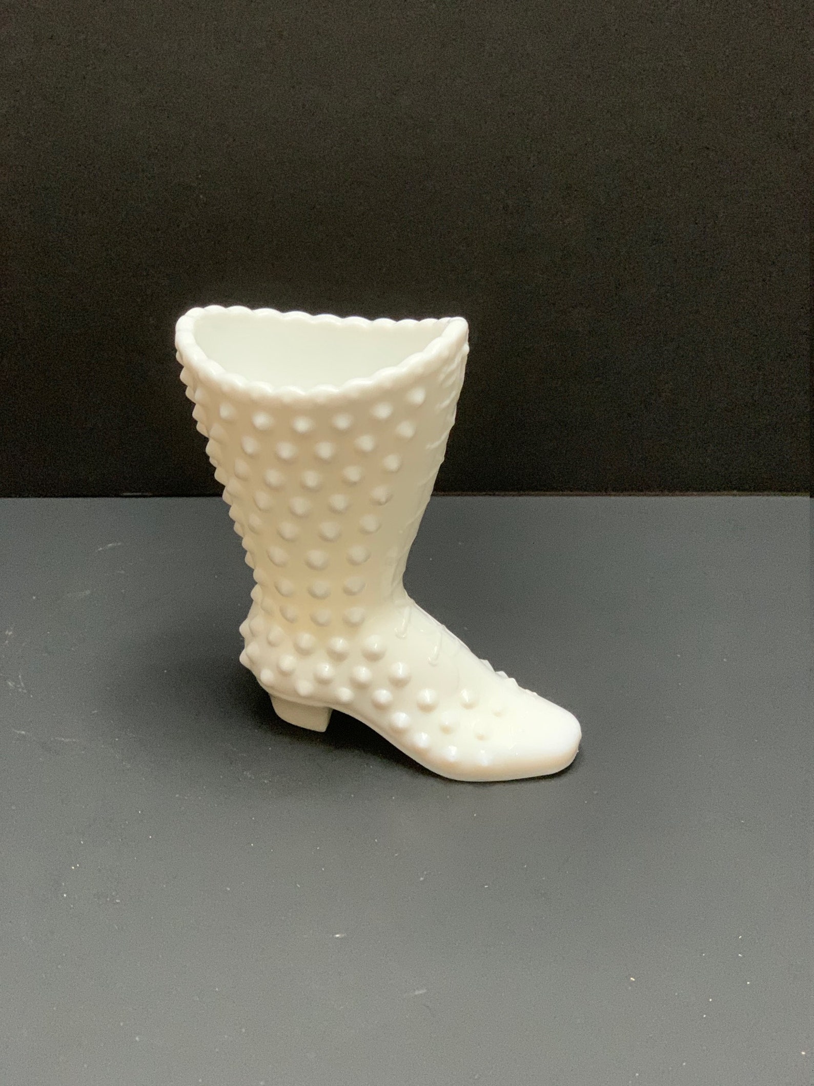 Fenton Milk Glass Hobnail Boot 3.5 X 4.5 - Etsy