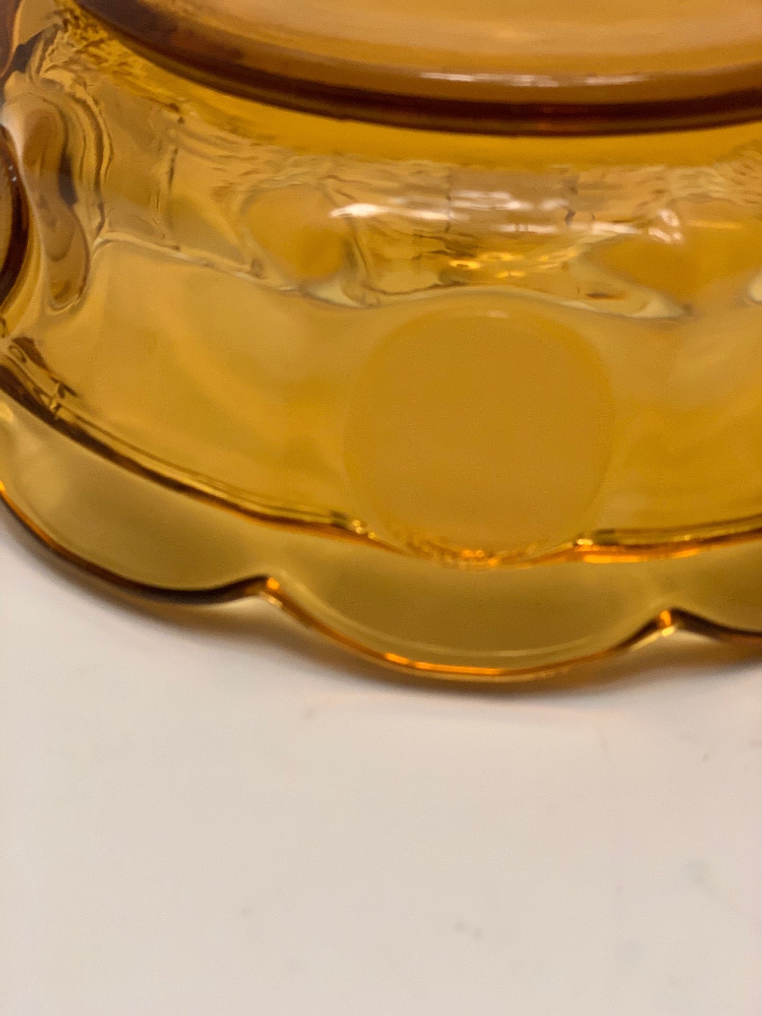 Fostoria Glassware Amber Golden Color Candy Dish Eagle Liberty Coin on ...
