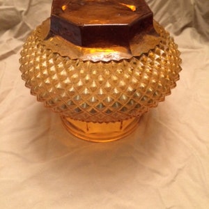 Amber Glass Diamond Point Rose Bud Vase 5.5 | Etsy