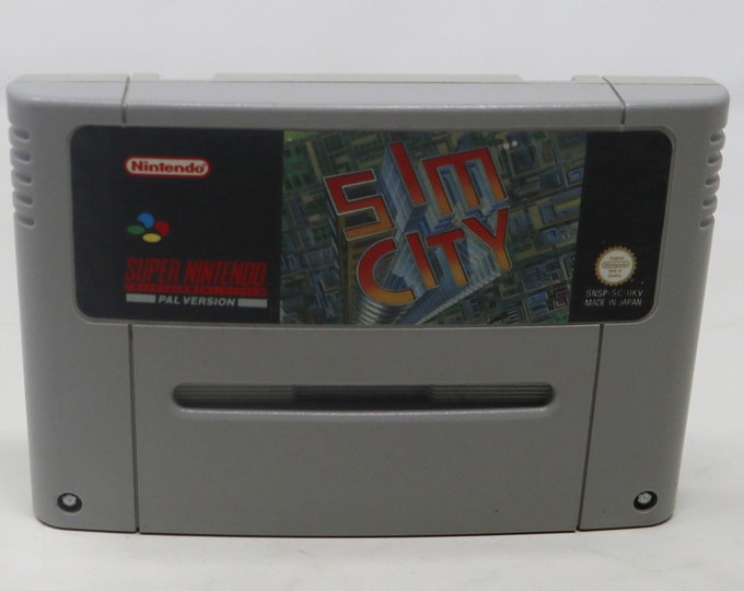 Vintage 1990s Super Nintendo Entertainment System SNES Sim City ...