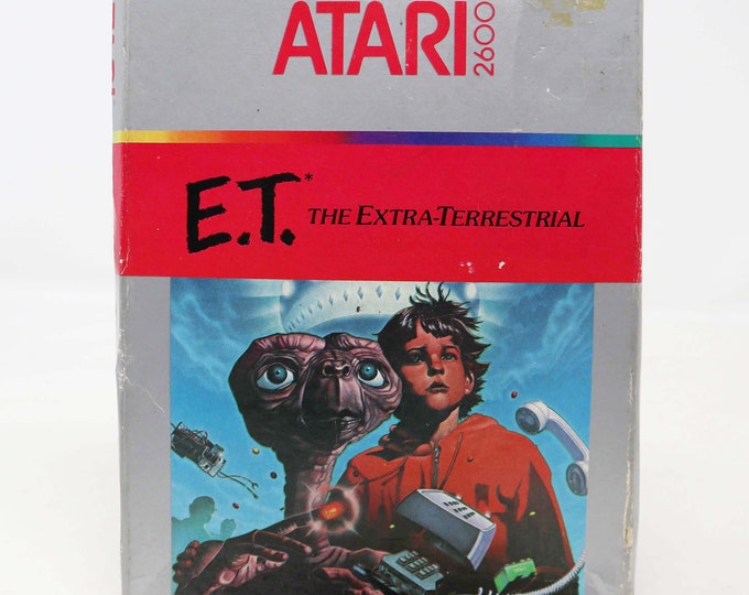 Vintage 1982 80s Atari 2600 E.T. the Extra-terrestrial Video Game ...