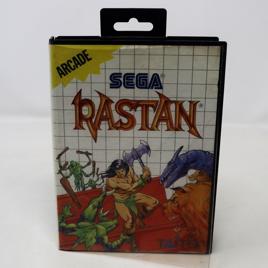 Vintage 1988 80s Sega Master System Taito Rastan Cartridge Video Game ...