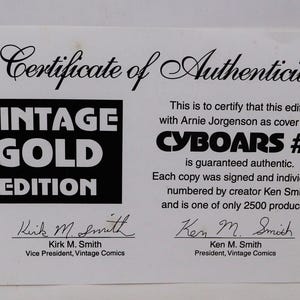 Vintage Comics Cyboars Comic Book August #1 No. 1 Vintage Gold Edition ...