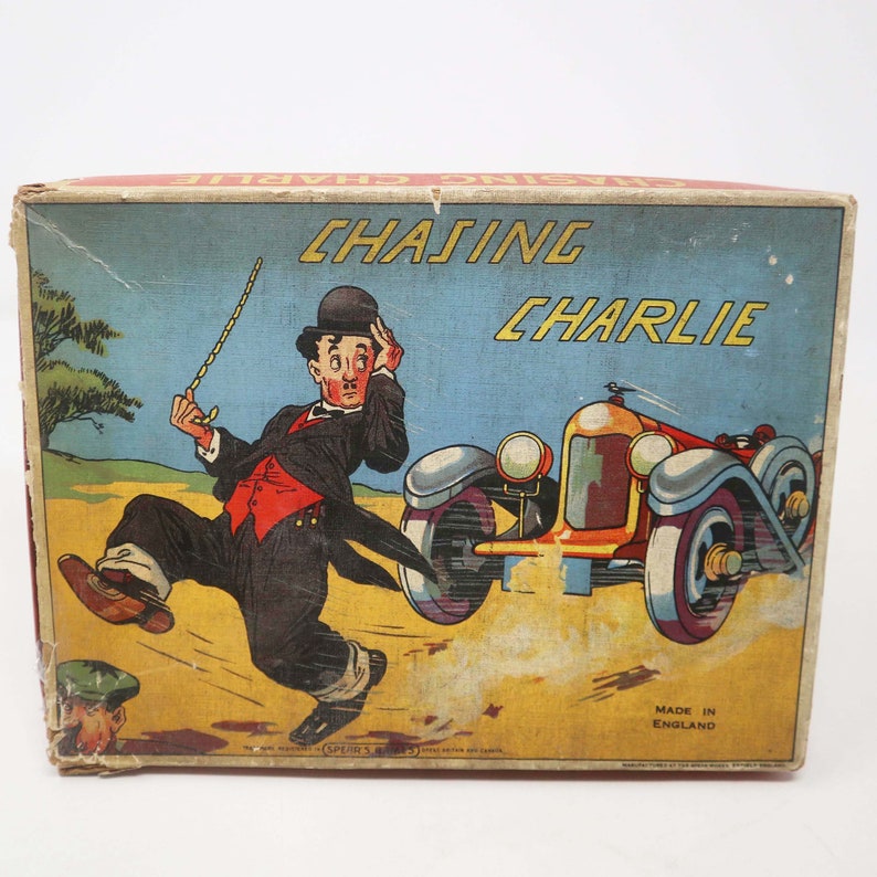 Vintage 1938 30s Spears Chasing Charlie Charlie Chaplin Board Game Made ...