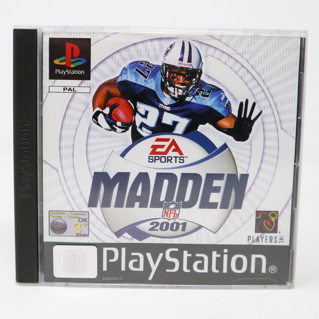 Vintage 2000 Playstation 1 PS1 EA Sports Madden NFL 2001 Video Game Pal ...