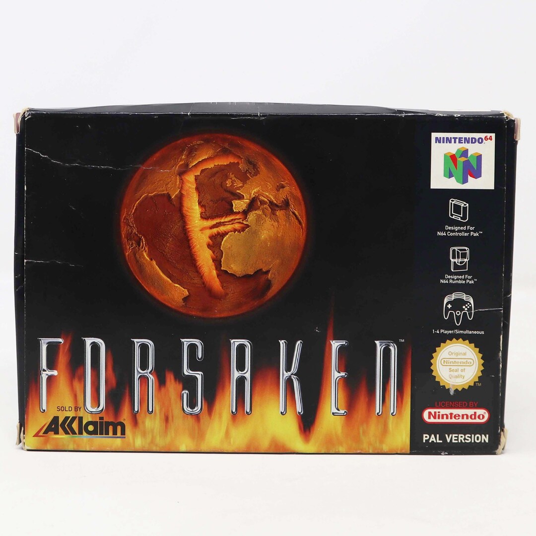 Vintage 1997 90s Nintendo 64 N64 Forsaken Cartridge Video Game Boxed ...