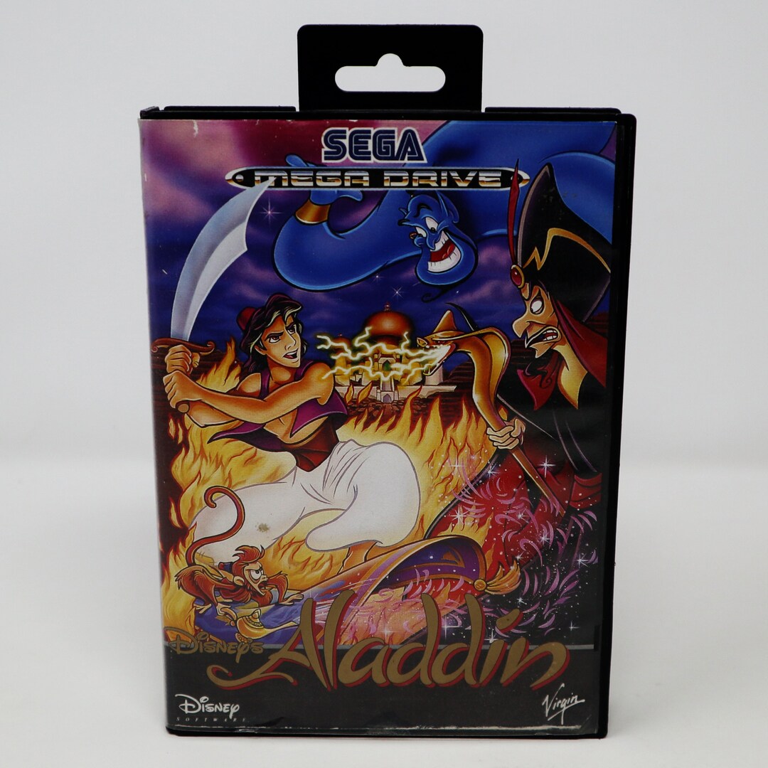 Vintage 1993 90s Sega Mega Drive Megadrive Disney's Aladdin 16-bit ...