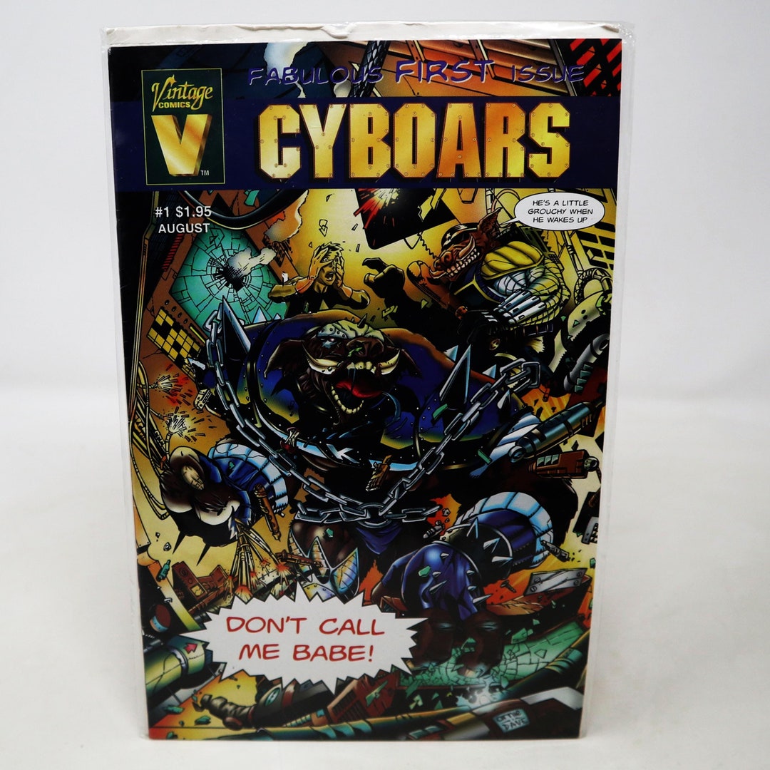 Vintage Comics Cyboars Comic Book August #1 No. 1 Vintage Gold Edition ...