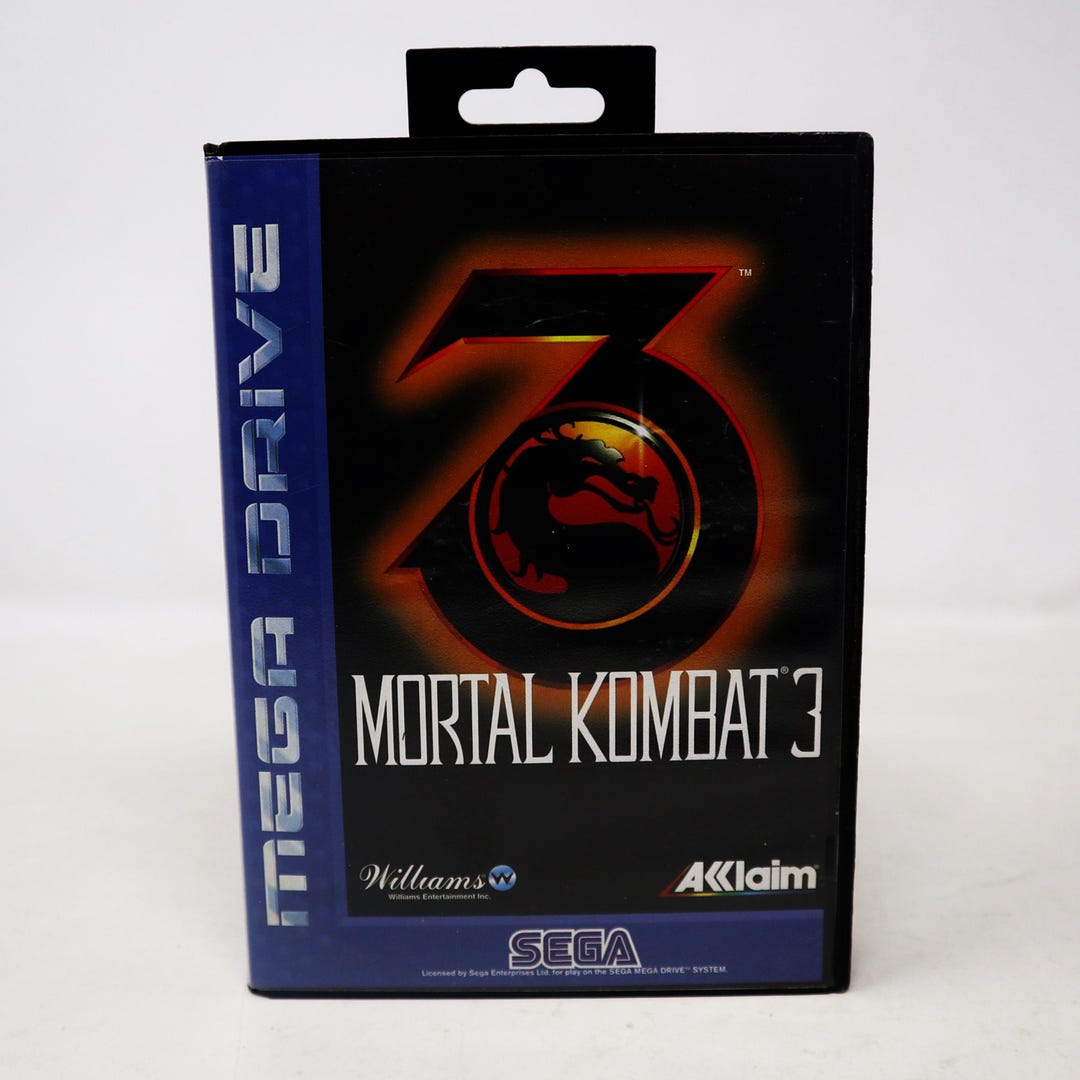 Vintage 1995 90s Sega Mega Drive Megadrive Mortal Kombat 3 Cartridge ...