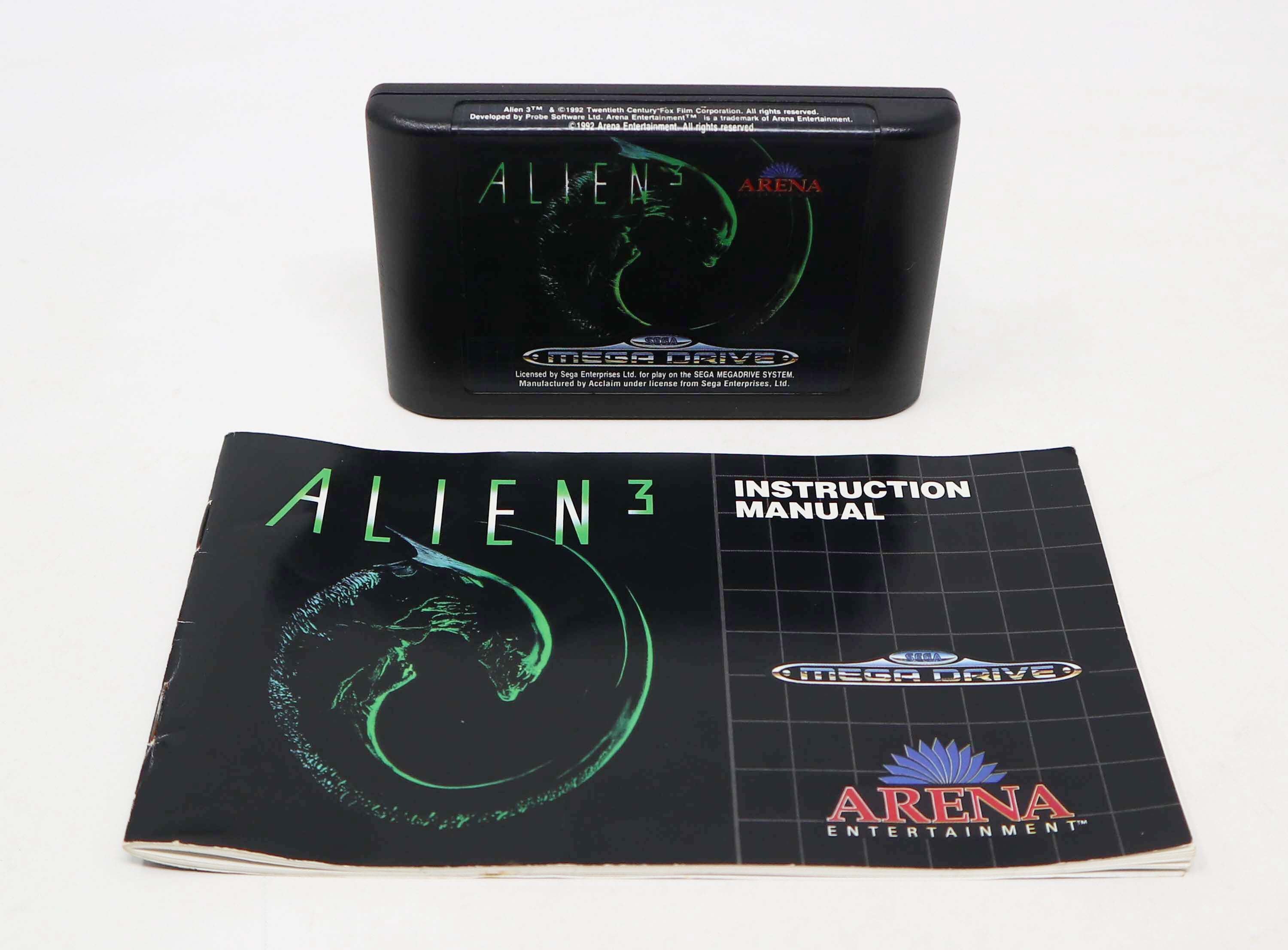 Vintage 1992 90s Sega Mega Drive Megadrive Alien 3 16-bit Cartridge ...