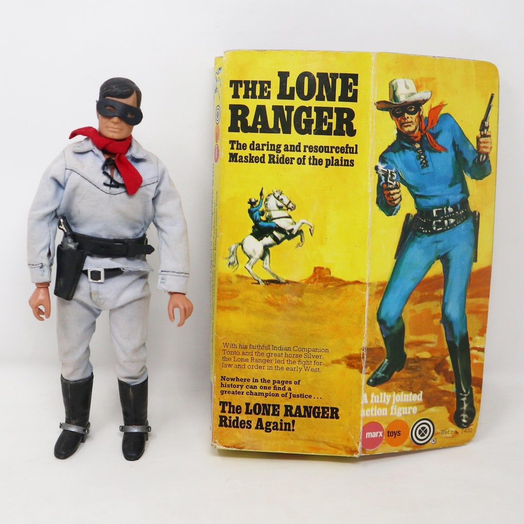 Vintage 1973 70s Marx Toys the Lone Ranger Masked Rider of the Plains 9 ...