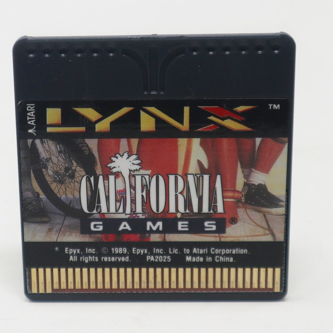 Vintage 1989 80s Atari Lynx Epyx California Games Video Game Card Cartridge Cart Retro - Etsy