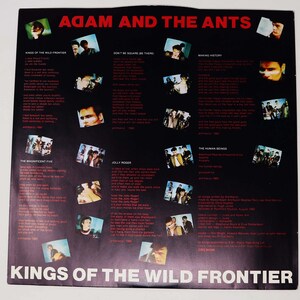 Vintage 1980 80s CBS Records Adam and the Ants - Kings of the Wild Frontier 12" LP Album Vinyl ...