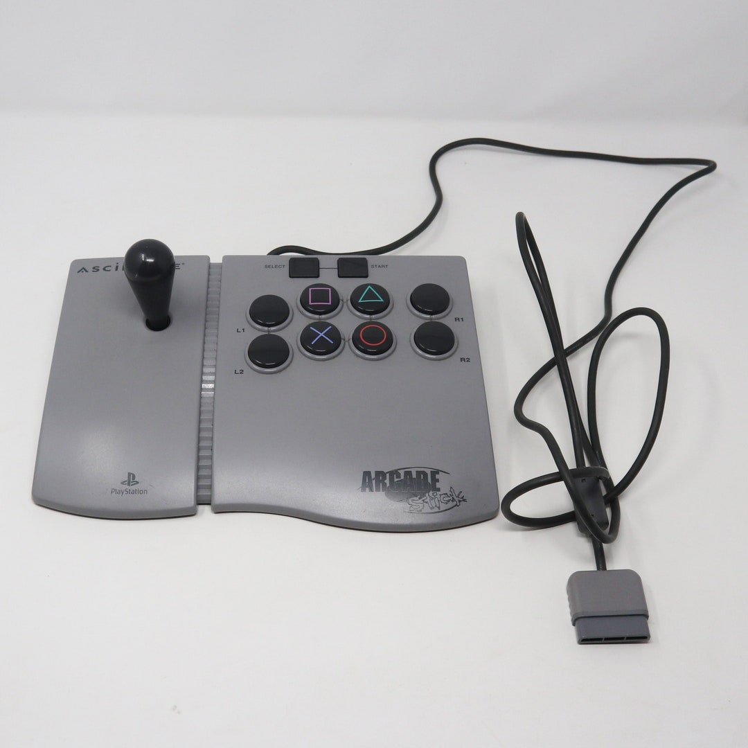 Vintage Sony Playstation 1 PS1 Asciiware Arcade Joystick Joypad Controlador 8160-E Completamente ...