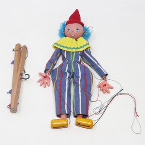 Vintage Pelham Puppets Clown (SS) Hand Made Puppet Marionette (needs ...