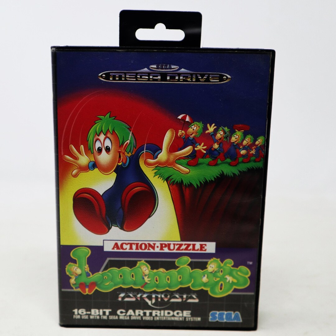Vintage 1992 90s Sega Mega Drive Megadrive Lemmings 16-bit Cartridge ...