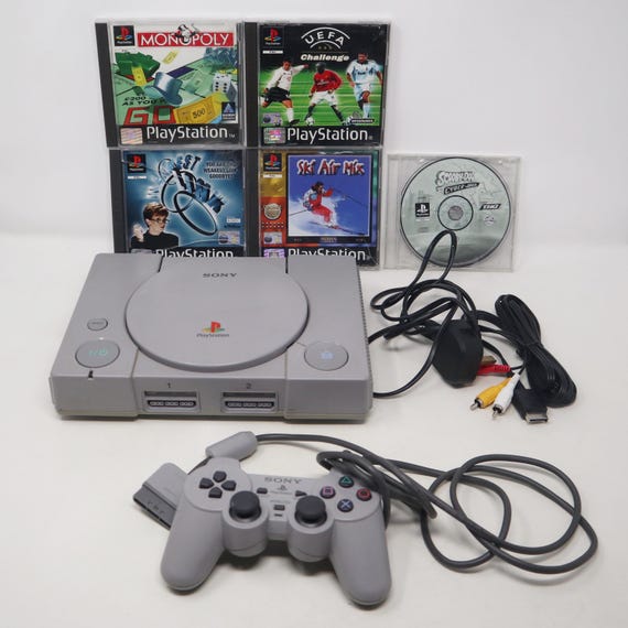 Vintage Sony Playstation 1 PS1 Pal Console SCPH 9002 Fully Working Controller 5 Games Lot Bundle inc Scooby Doo Etsy