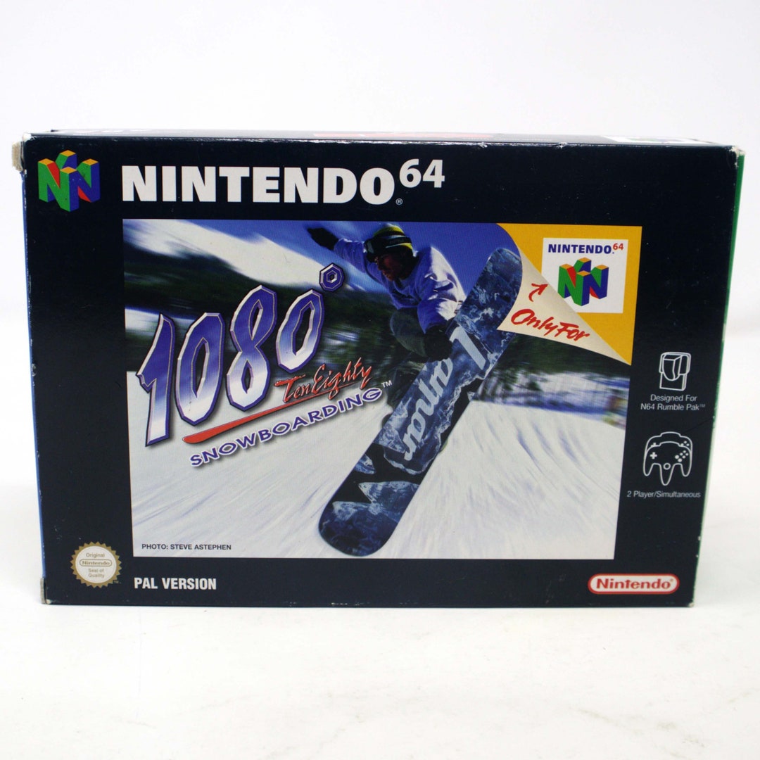 Vintage 1998 90s Nintendo 64 N64 1080 Ten Eighty Snowboarding Video ...