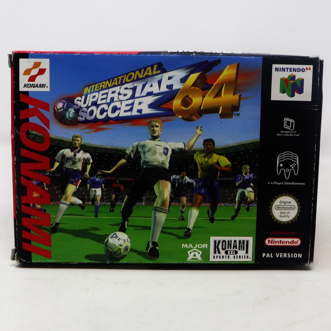 Vintage 1997 90s Nintendo 64 N64 Konami International Superstar Soccer ...