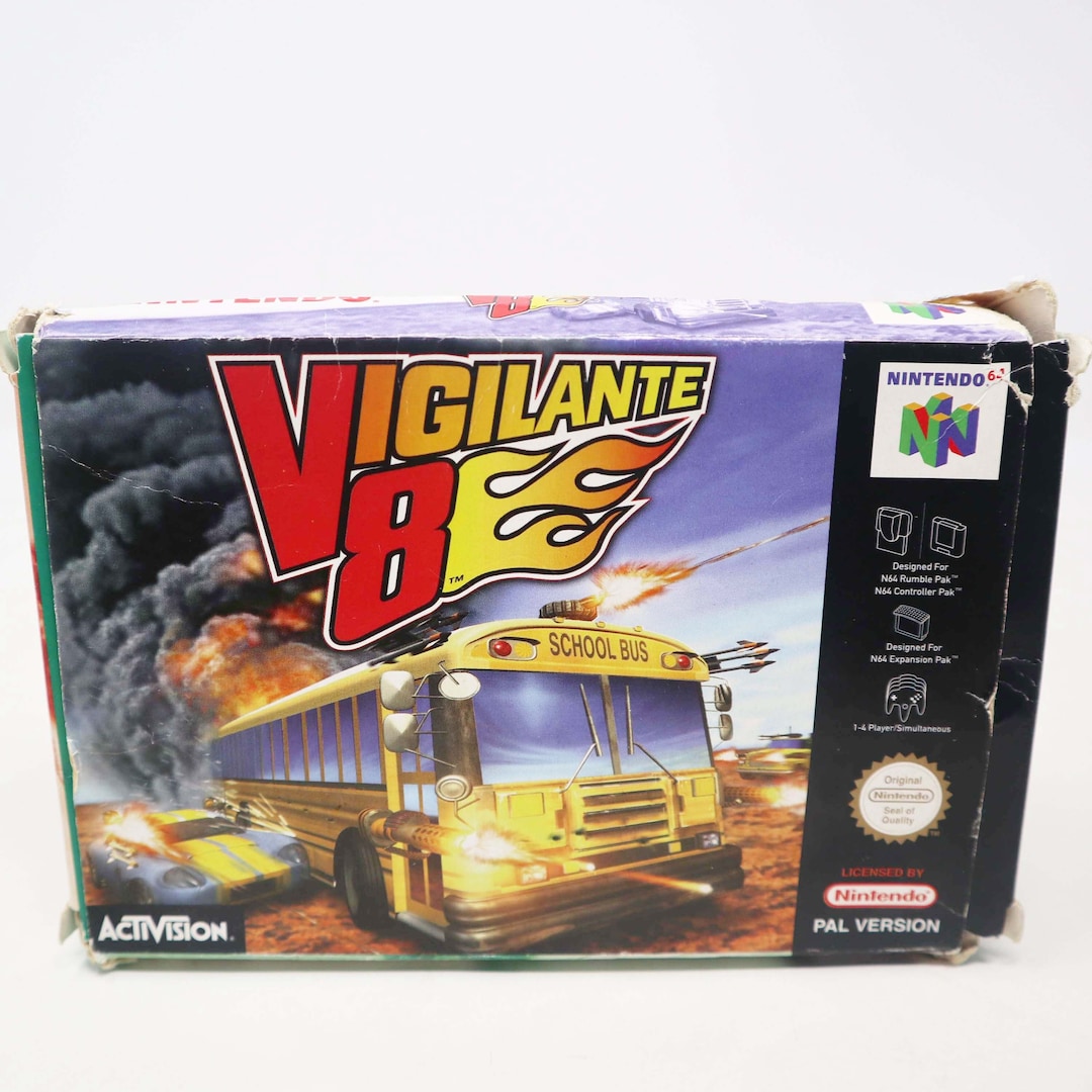 Vintage 1999 90s Nintendo 64 N64 Vigilante 8 Cartridge Video Game Boxed ...