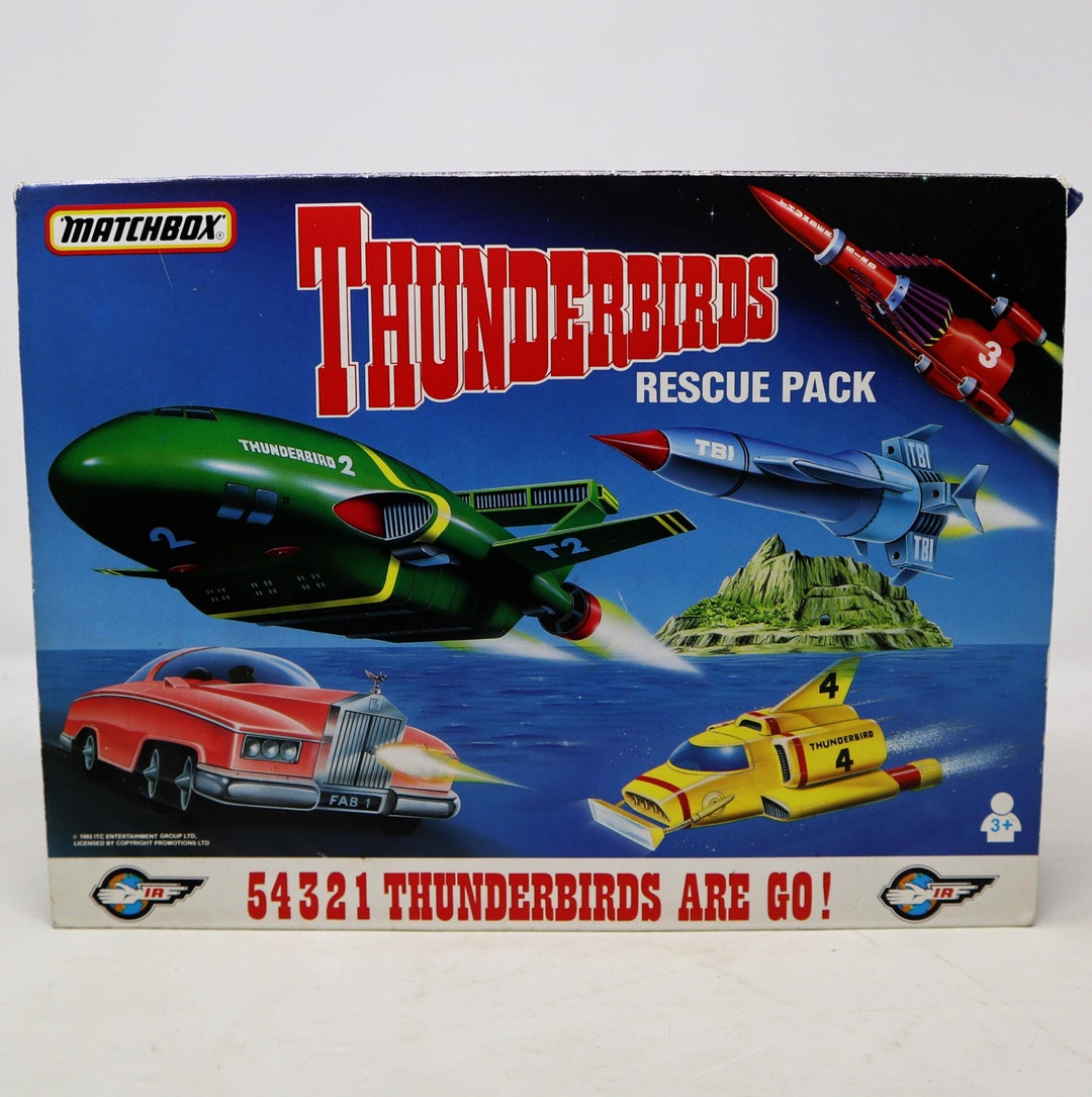 Vintage 1992 90s Matchbox Thunderbirds Rescue Pack Vehicle Set Boxed ...