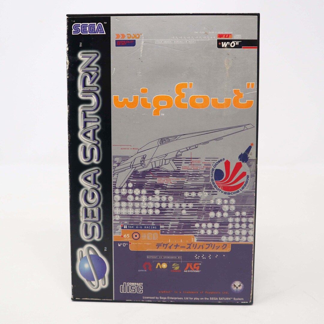 Vintage 1995 90s Sega Saturn Wipeout Video Game PAL French Secam 1 ...