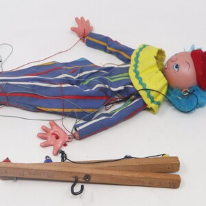 Vintage Pelham Puppets Clown (SS) Hand Made Puppet Marionette (needs ...