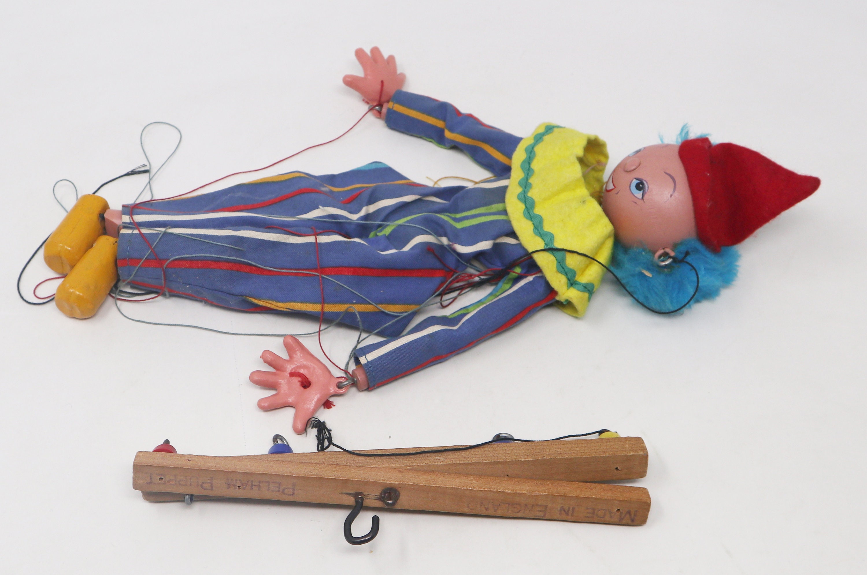 Vintage Pelham Puppets Clown (SS) Hand Made Puppet Marionette (needs ...
