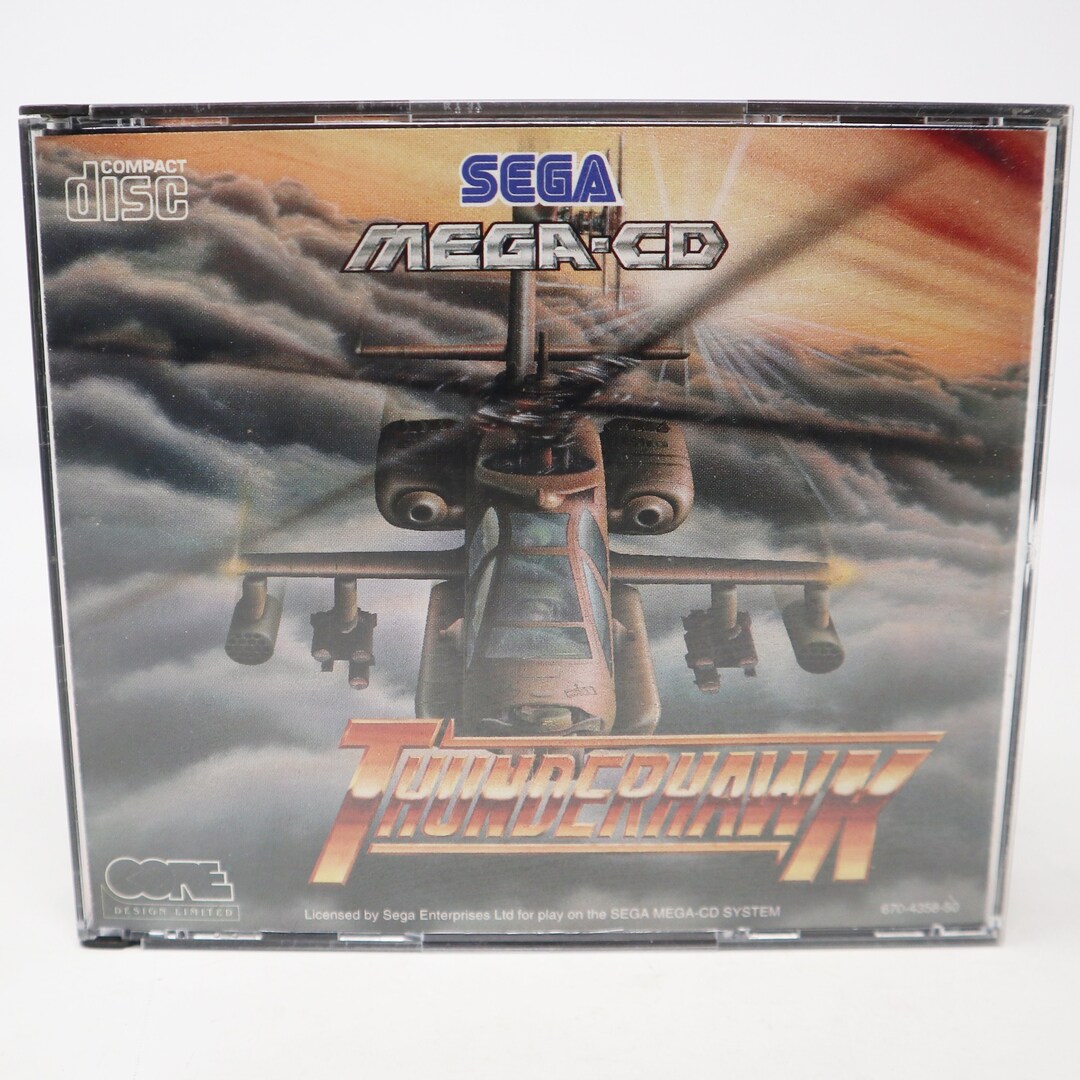 Vintage 1993 90s Sega Mega-cd System Thunderhawk Compact Disc Video ...