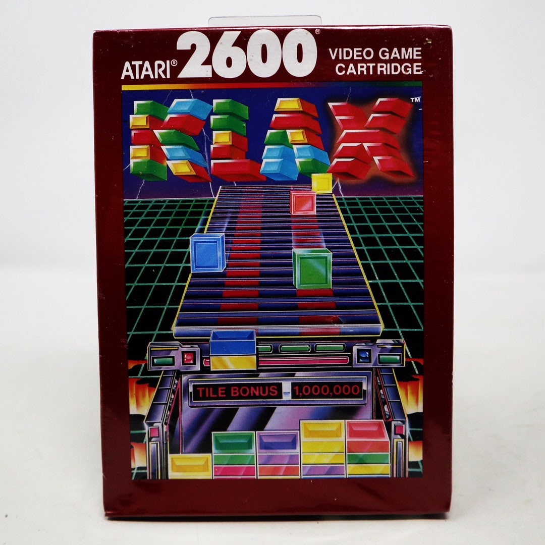 Vintage 1990 90s Atari 2600 Klax Video Game Cartridge for the Atari ...