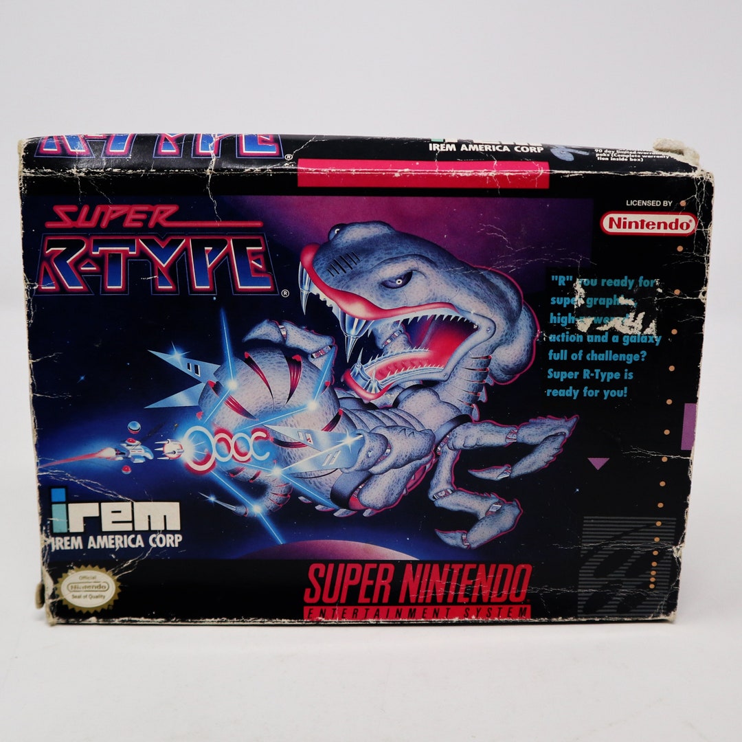 Vintage 1991 90s Super Nintendo Entertainment System SNES Super R-type ...