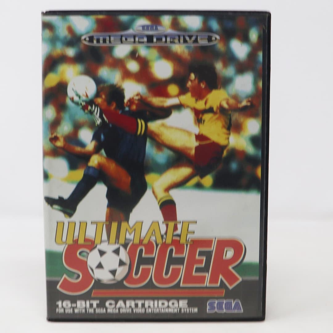 Vintage 1993 90s Sega Mega Drive Megadrive Ultimate Soccer Football 16 ...