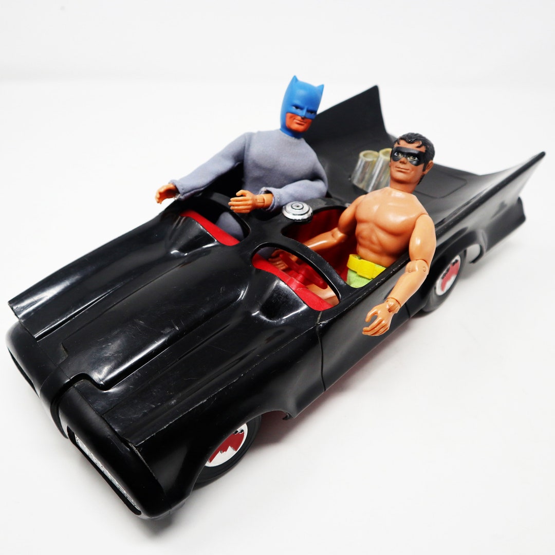 Vintage 1974 70s Mego Batman Batmobile Car Vehicle + 1975 World's ...