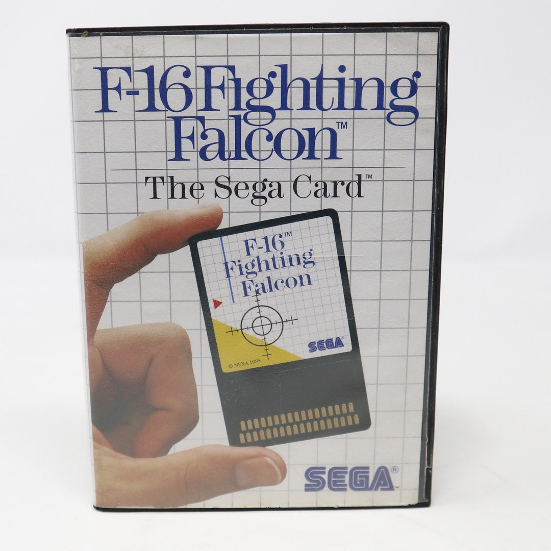 Vintage 1986 80s Sega Master System F-16 Fighting Falcon the Sega Card ...