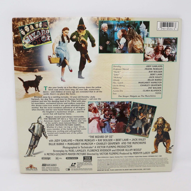 Vintage 1996 90s MGM Home Video the Wizard of Oz Laser Disc - Etsy