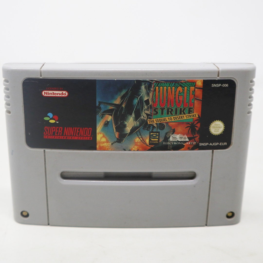 Vintage 1990s Super Nintendo Entertainment System SNES Jungle Strike ...