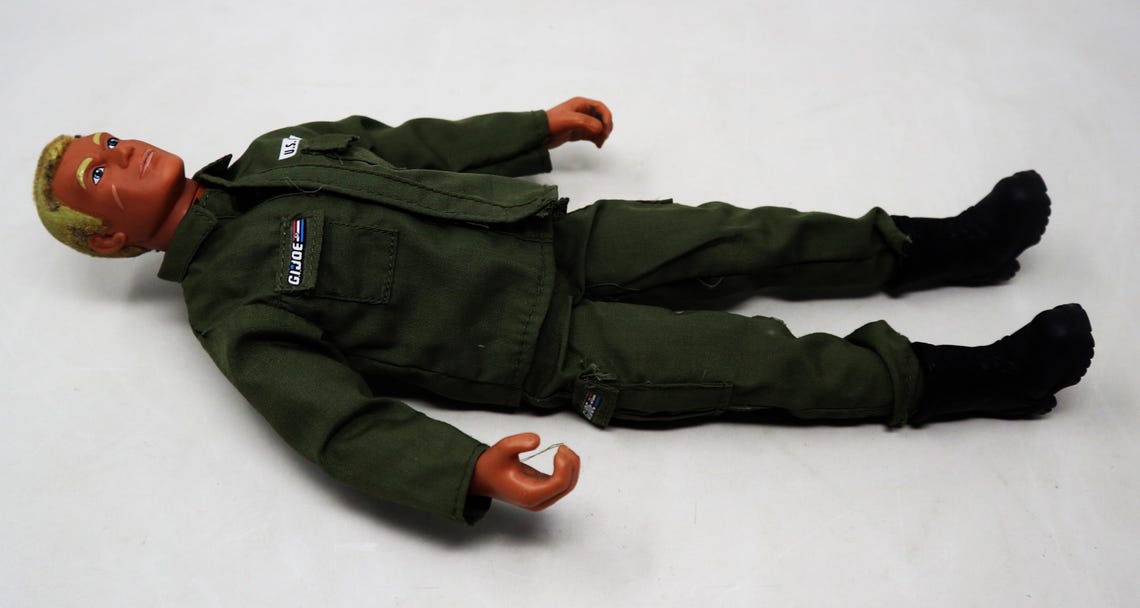 Vintage 1992 90s Hasbro Action Man GI Joe Action Figure Doll Fuzzy ...