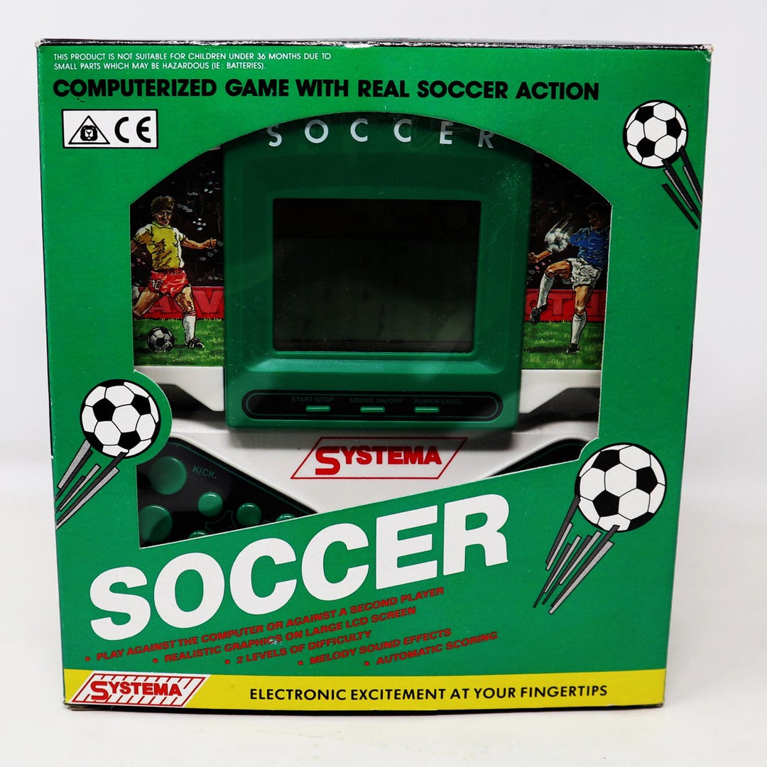 Vintage 1990 90s Systema Soccer Football Electronic Handheld LCD Game ...