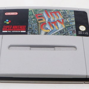 Vintage 1990s Super Nintendo Entertainment System SNES Sim City ...