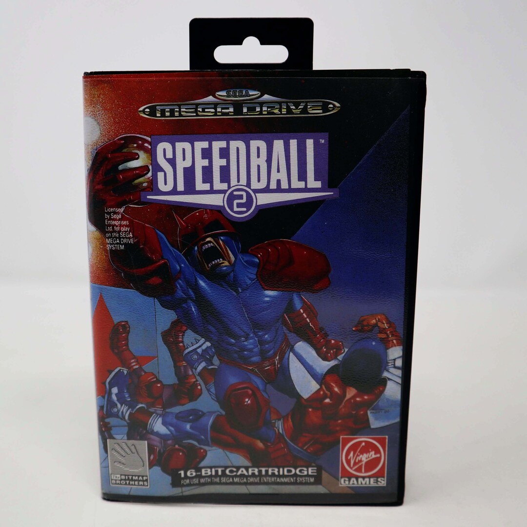 Vintage 1992 90s Sega Mega Drive Megadrive Speedball 2 16-bit Cartridge ...