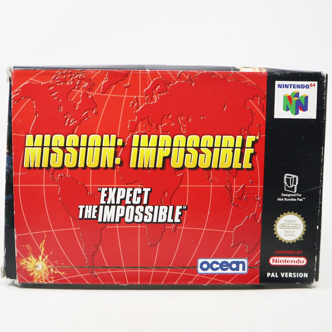 Vintage 1998 90s Nintendo 64 N64 Mission Impossible Video Game Boxed ...