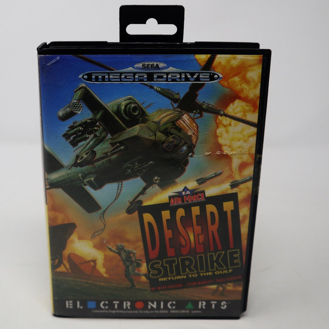 Vintage 1992 90s Sega Mega Drive Megadrive Genesis EA Air Force Desert ...